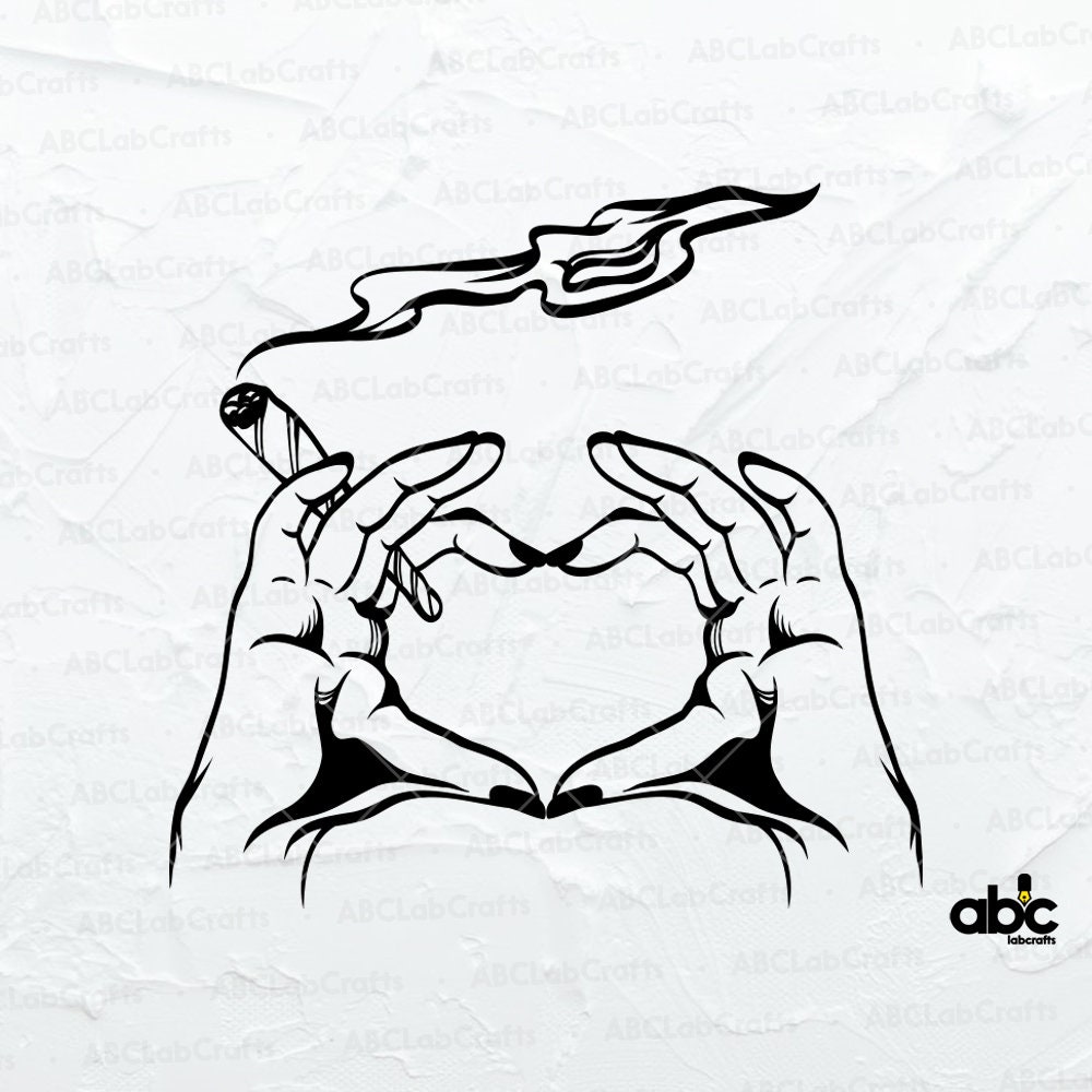 Heart Hand Sign Weed Svg File Heart Weed Svg Smoking Weed - Etsy Canada