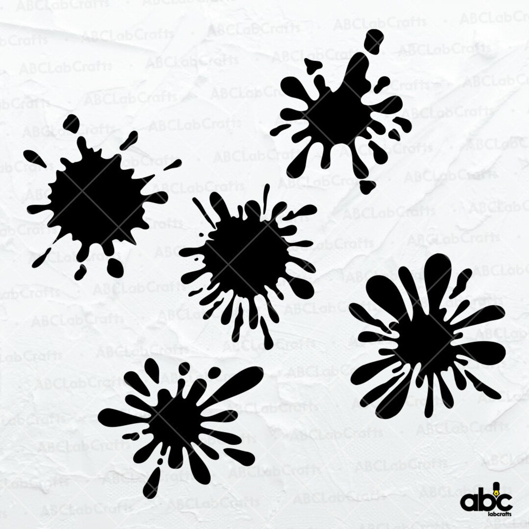 Paint Splatter Svg Bundle | Paint Splatter Silhouette | Paint Clipart ...