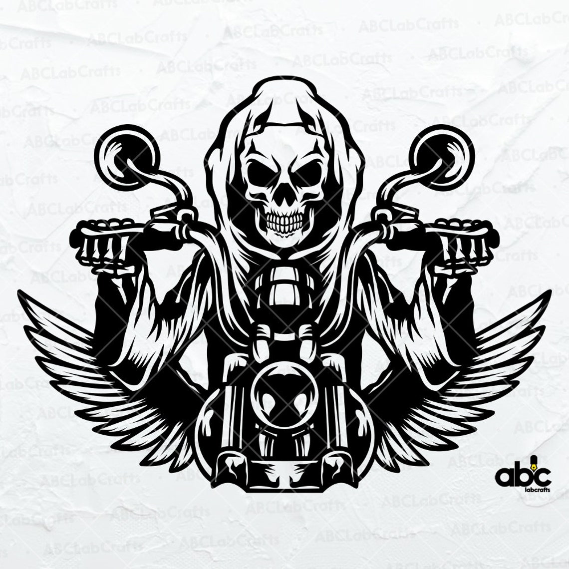 Motorcycle Svg File Chopper Svg Motorcycle Skeleton Svg - Etsy