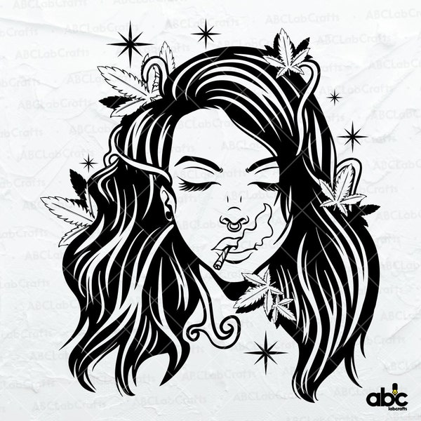 Weed Girl Clipart - Etsy