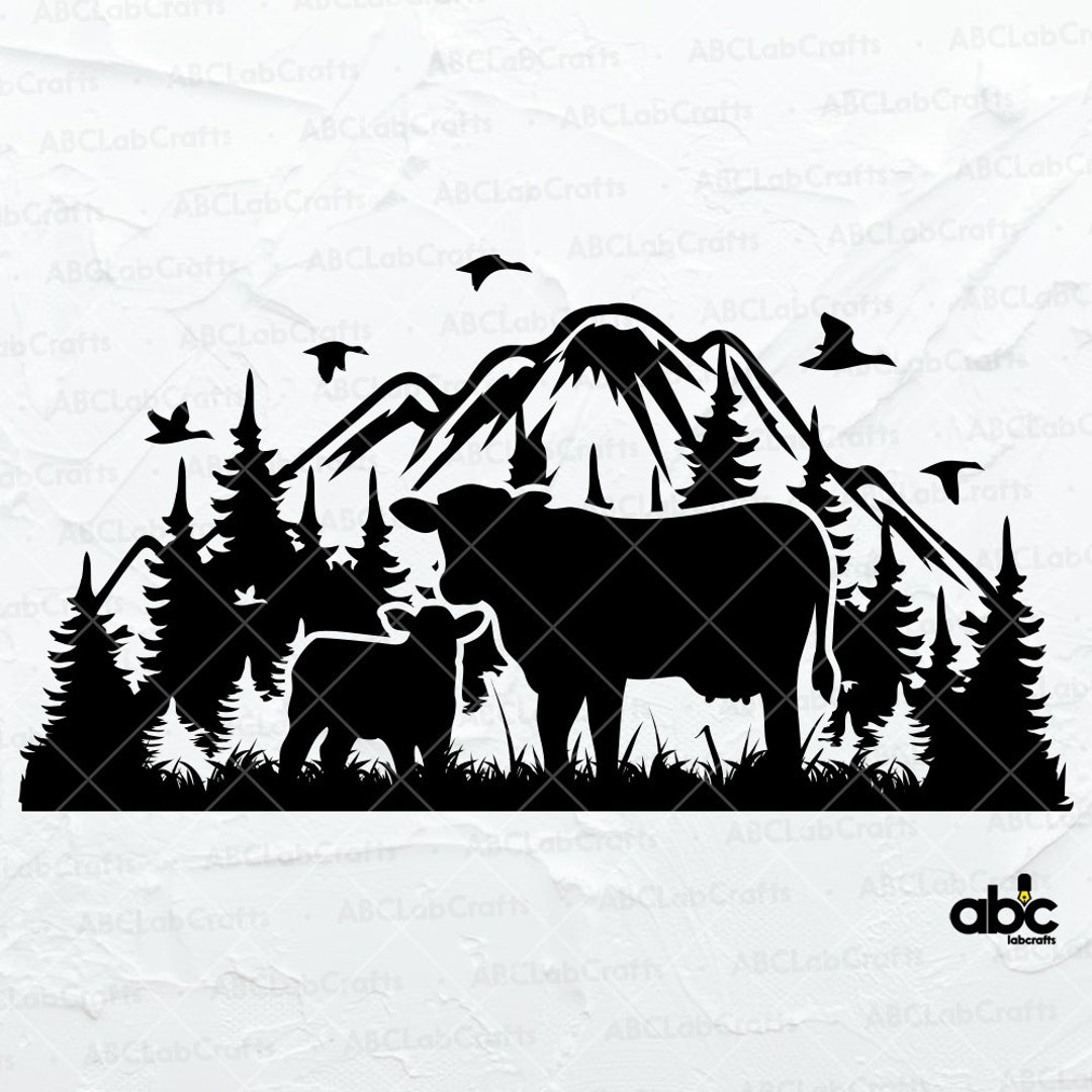 Cow Farm Svg File | Cow Svg | Farmer Svg | Farm Animal Svg | Cow Png ...