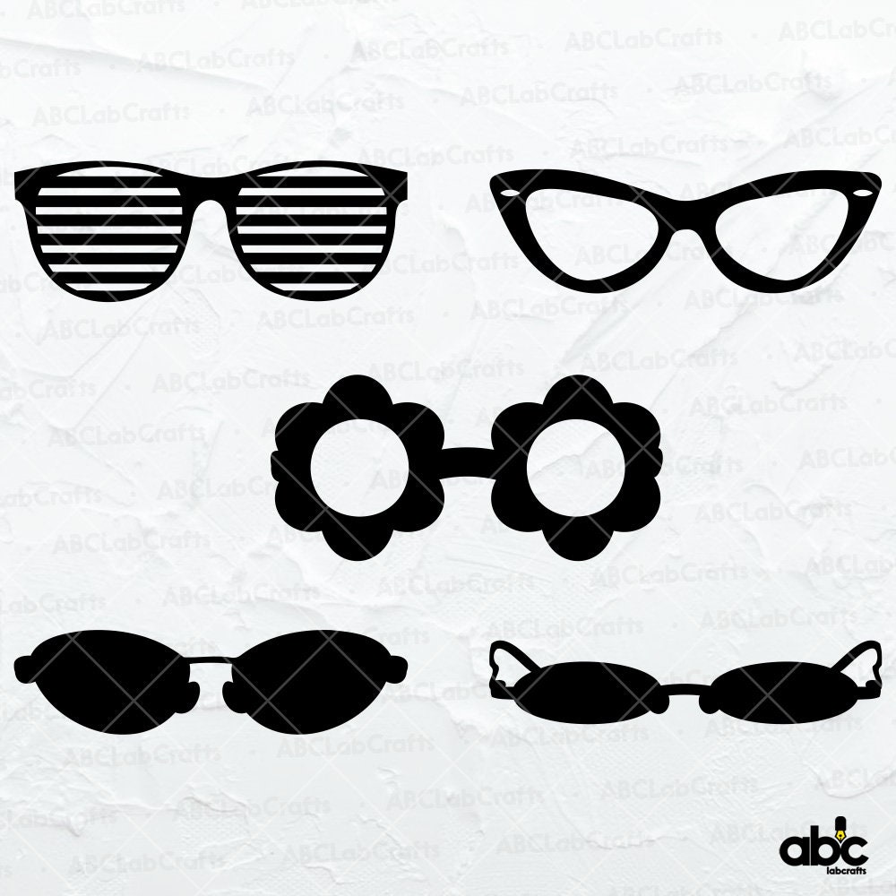 Sunglasses Svg Bundle Sunglasses Silhouette Vintage Sunglasses Svg ...