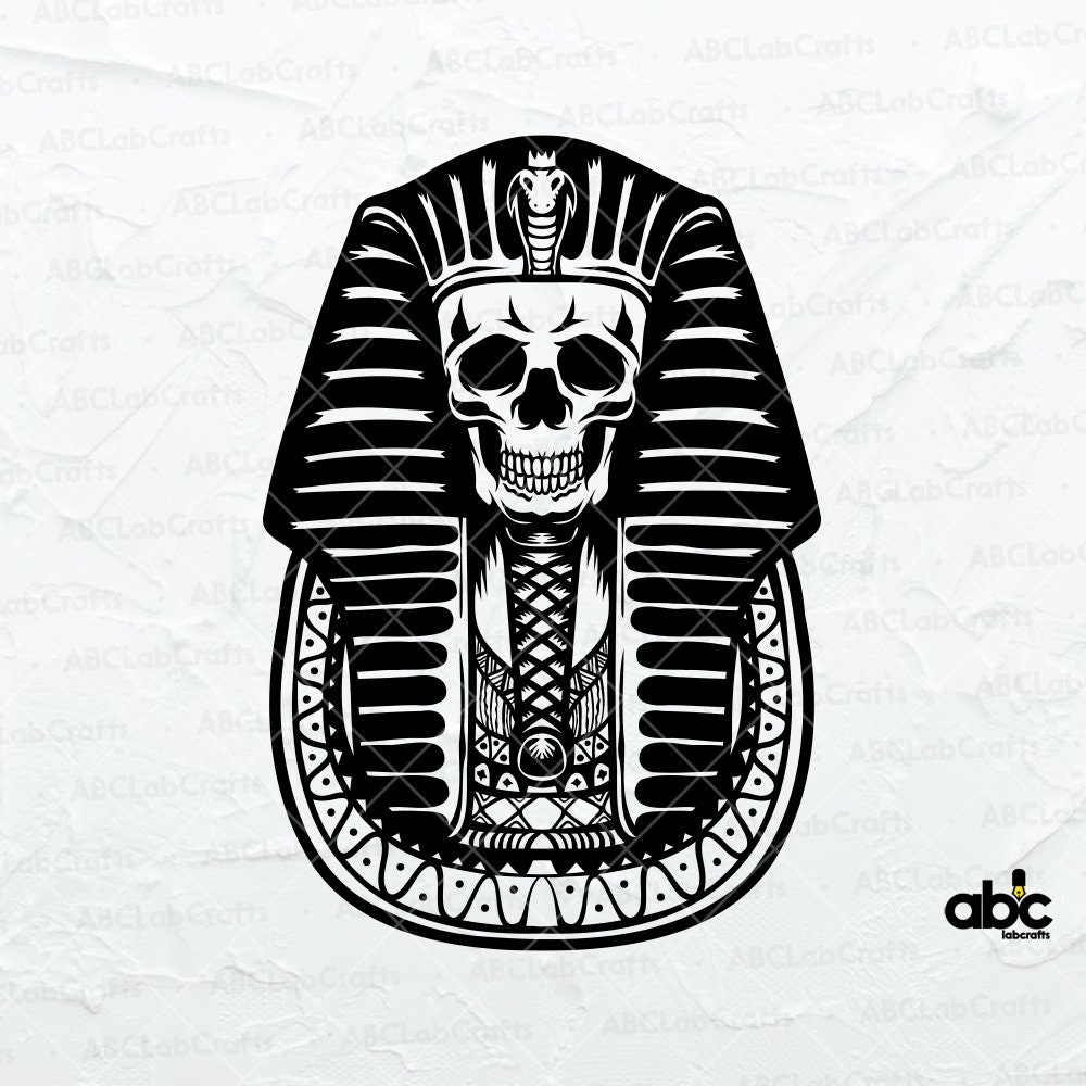Pharaoh Skull Svg File Egyptian Religion Svg Tomb - Etsy