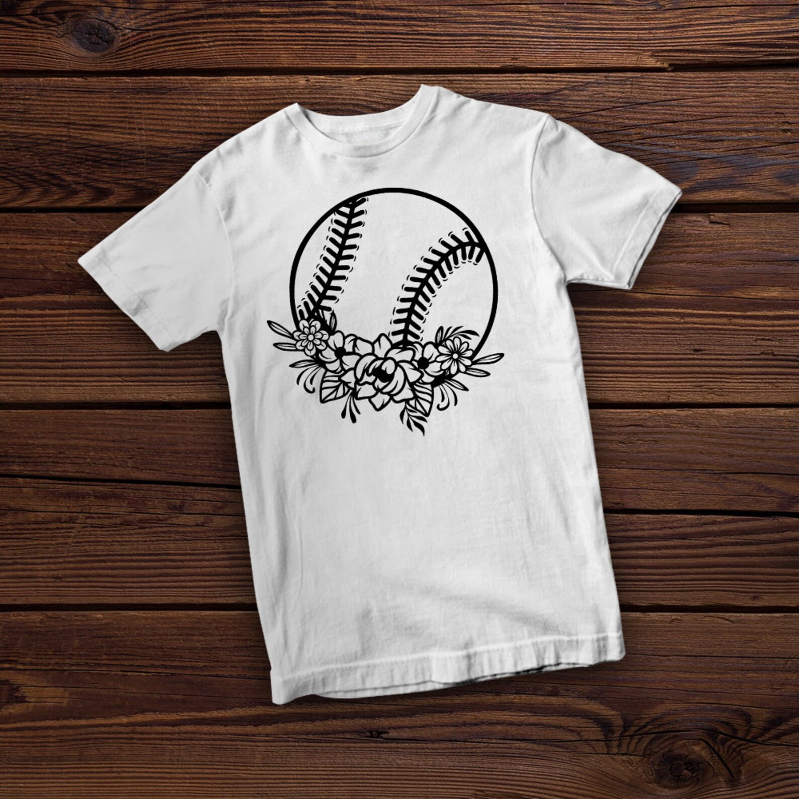 Baseball Svg File Floral Baseball Svg Floral Softball Svg - Etsy