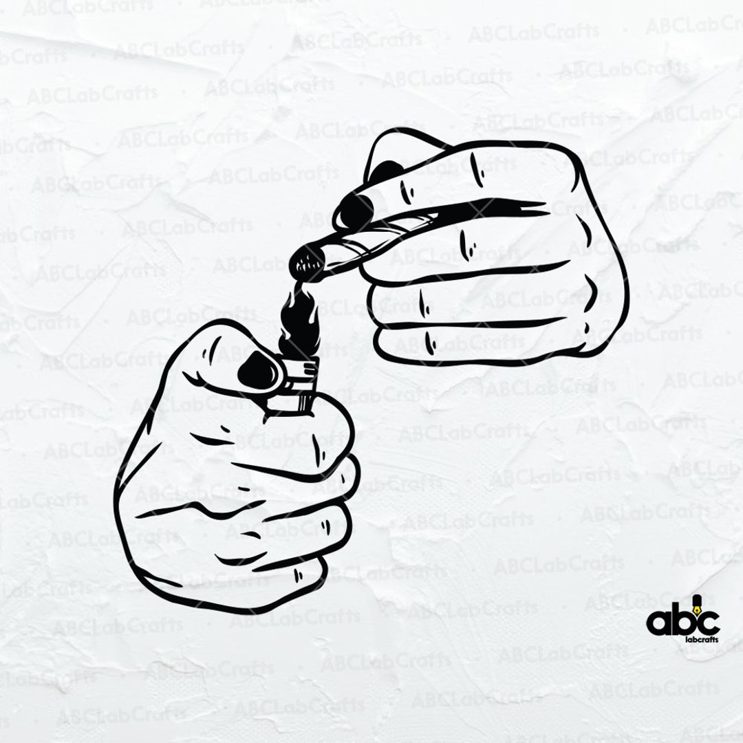 Hands Lighting Joint Svg File | Weed Svg | Cannabis Svg | Blunt Svg ...