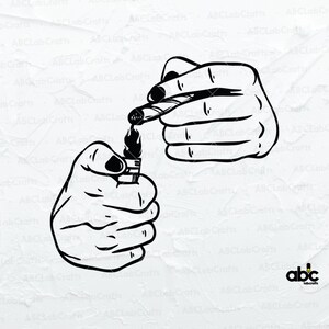 Hands Lighting Joint Svg File | Weed Svg | Cannabis Svg | Blunt Svg ...