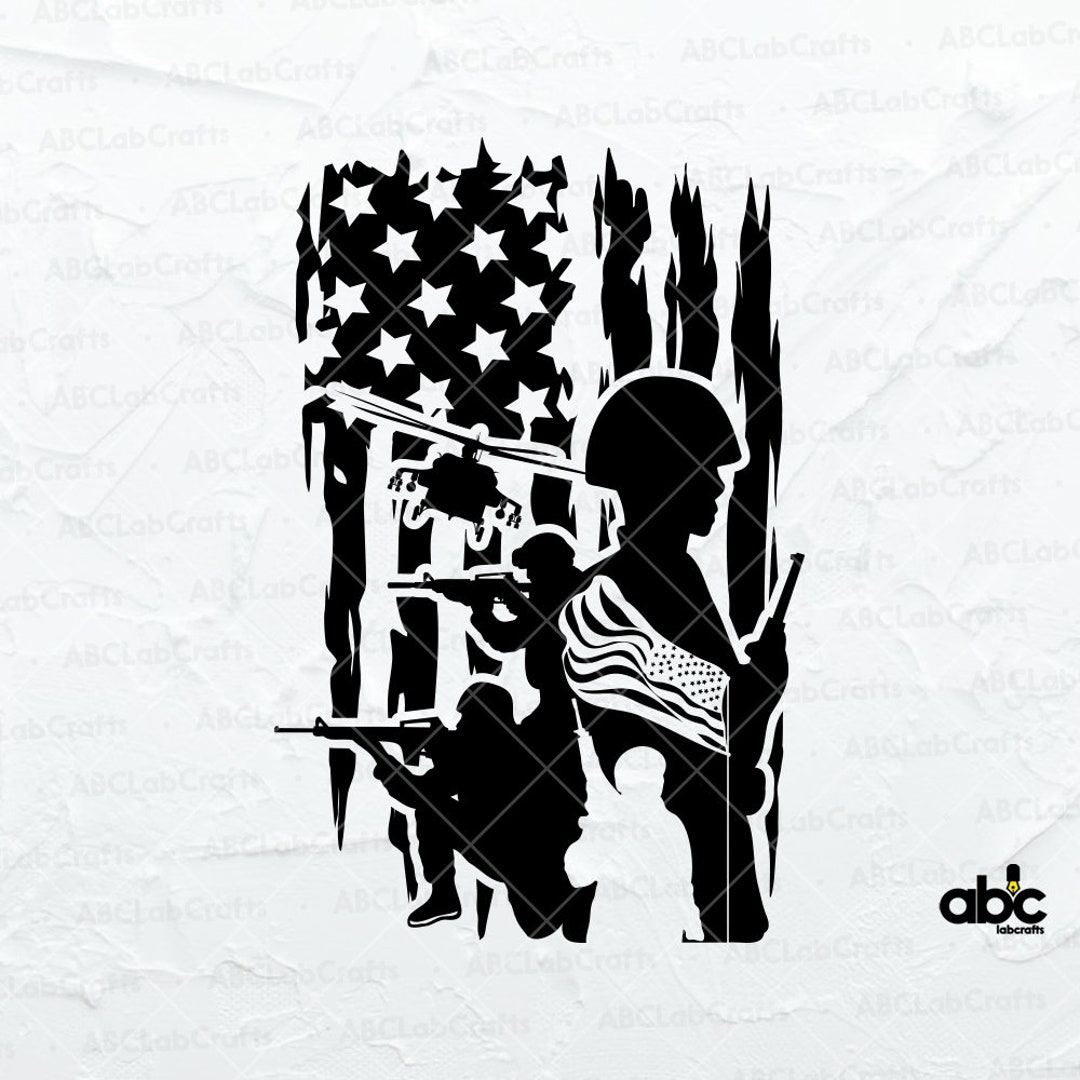 Veteran Soldier Svg File | US Flag Svg | Military Png | US Soldier Svg ...