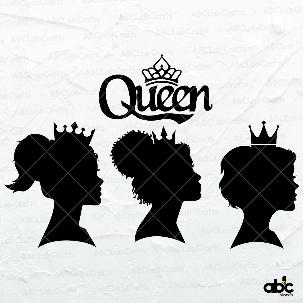 Queen Svg Bundle Queen Clipart Royalty Cut Files Queen Silhouette Queen ...