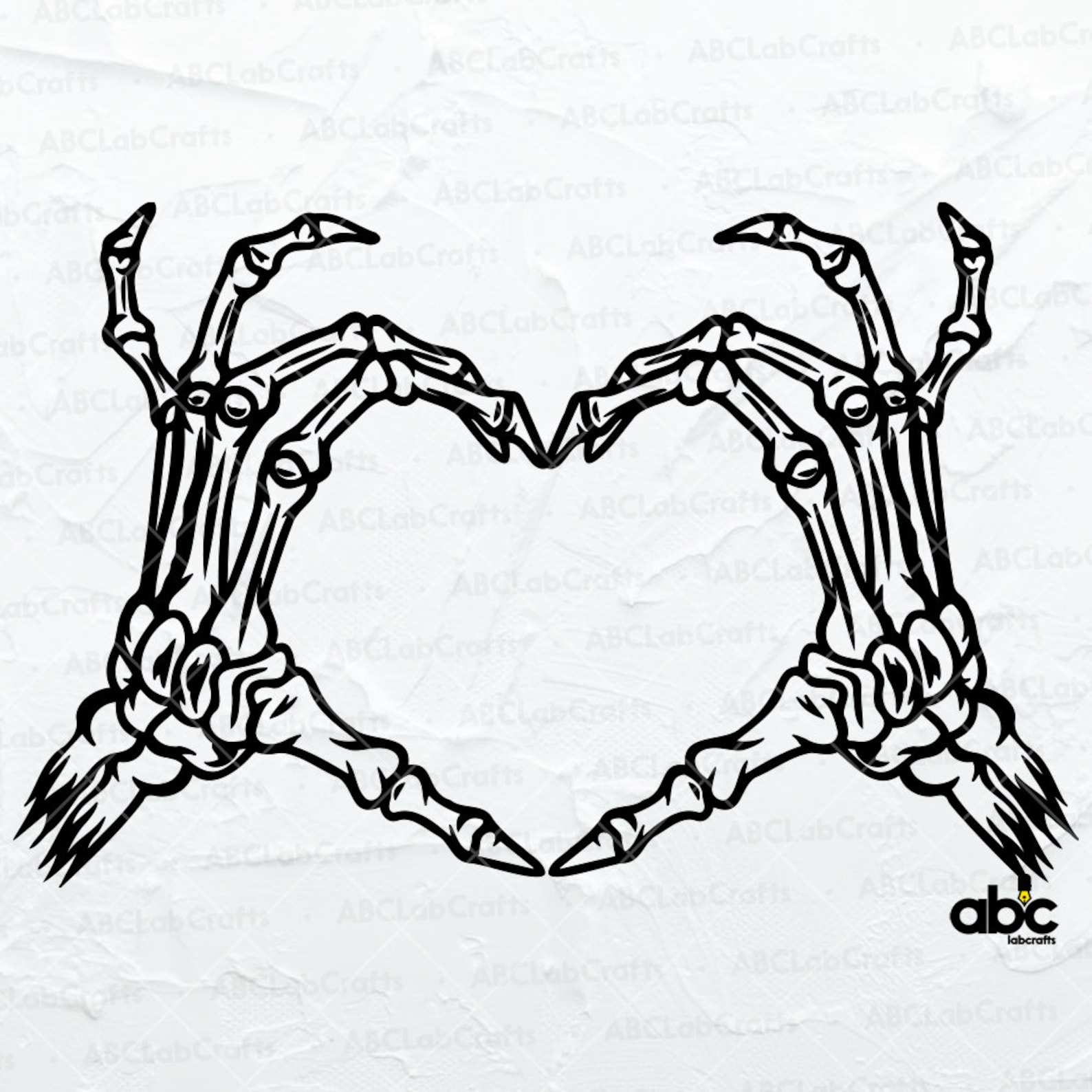 Skeleton Heart Hands Svg File Heart Svg Skeleton Love Svg - Etsy