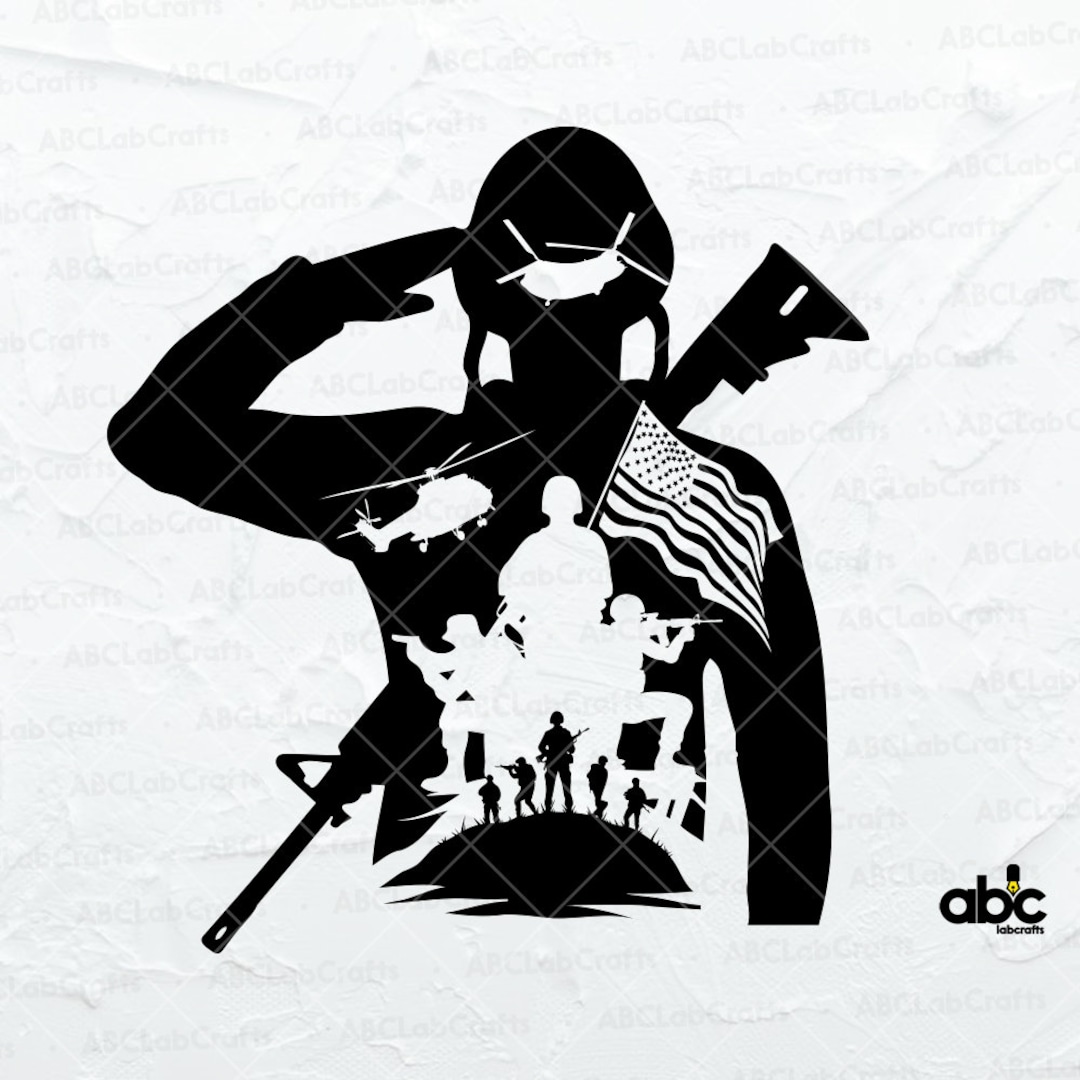 US Soldier Svg File United States Military Svg War USA Flag Svg ...