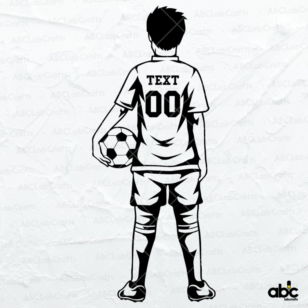 Soccer Kid Player Svg File | Personalized Soccer Svg | Soccer Clipart ...