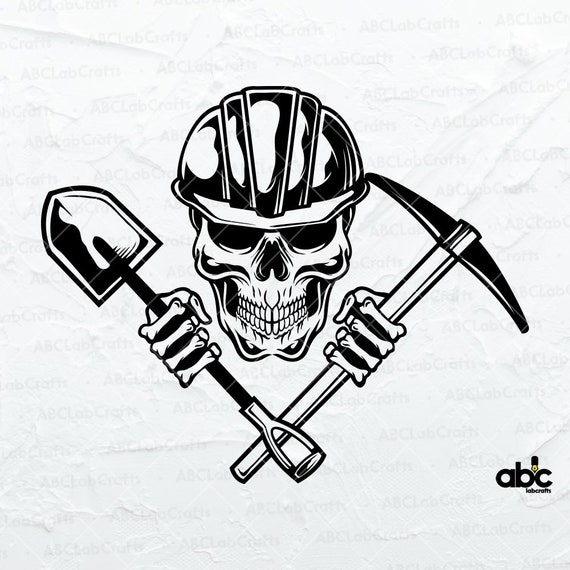 Coal Miner Skull Svg File Miner Skull Svg Coal Mining Svg | Etsy