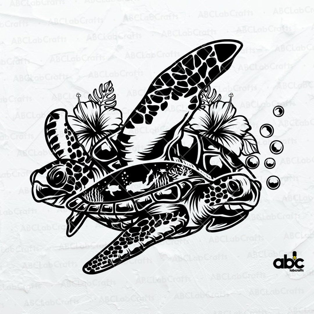 Sea Turtle Svg File | Turtle Cutfile | Cute Turtle Svg | Animal Svg ...