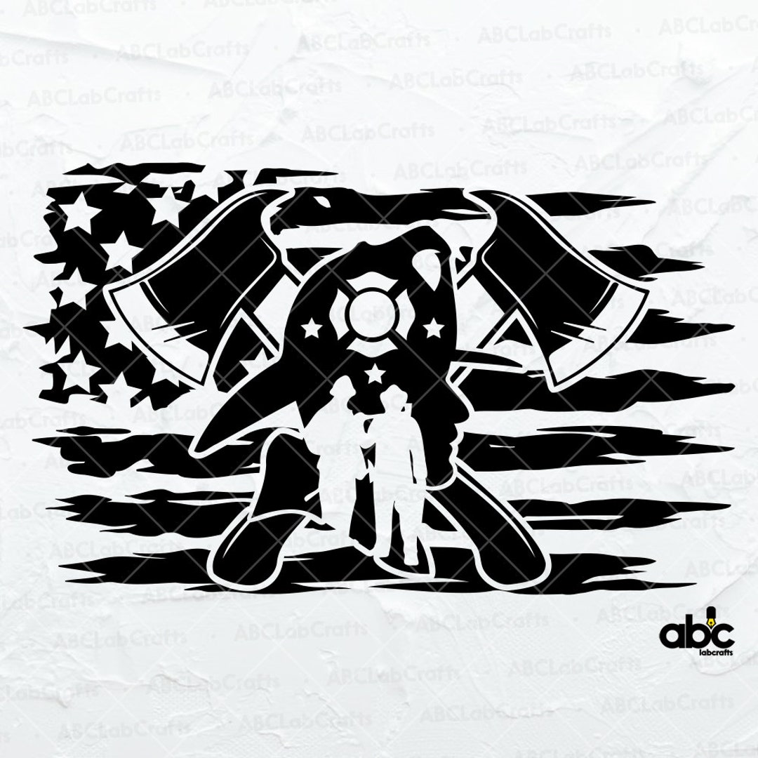 US Fire Fighter Scene Svg File Firefighting Fire Department Fireman Dad ...