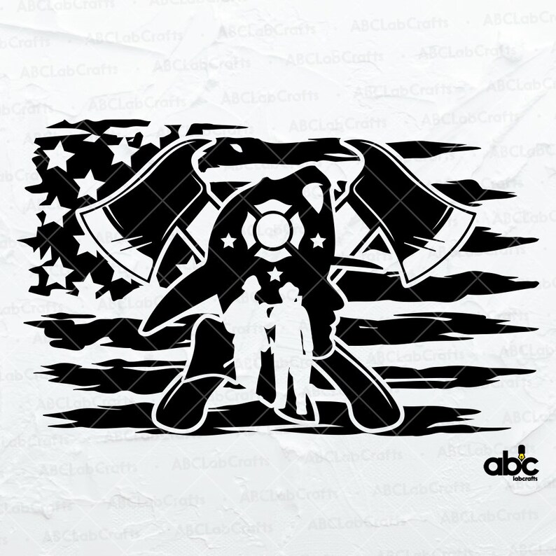 US Fire Fighter Scene Svg File | Firefighting | Fire Department ...