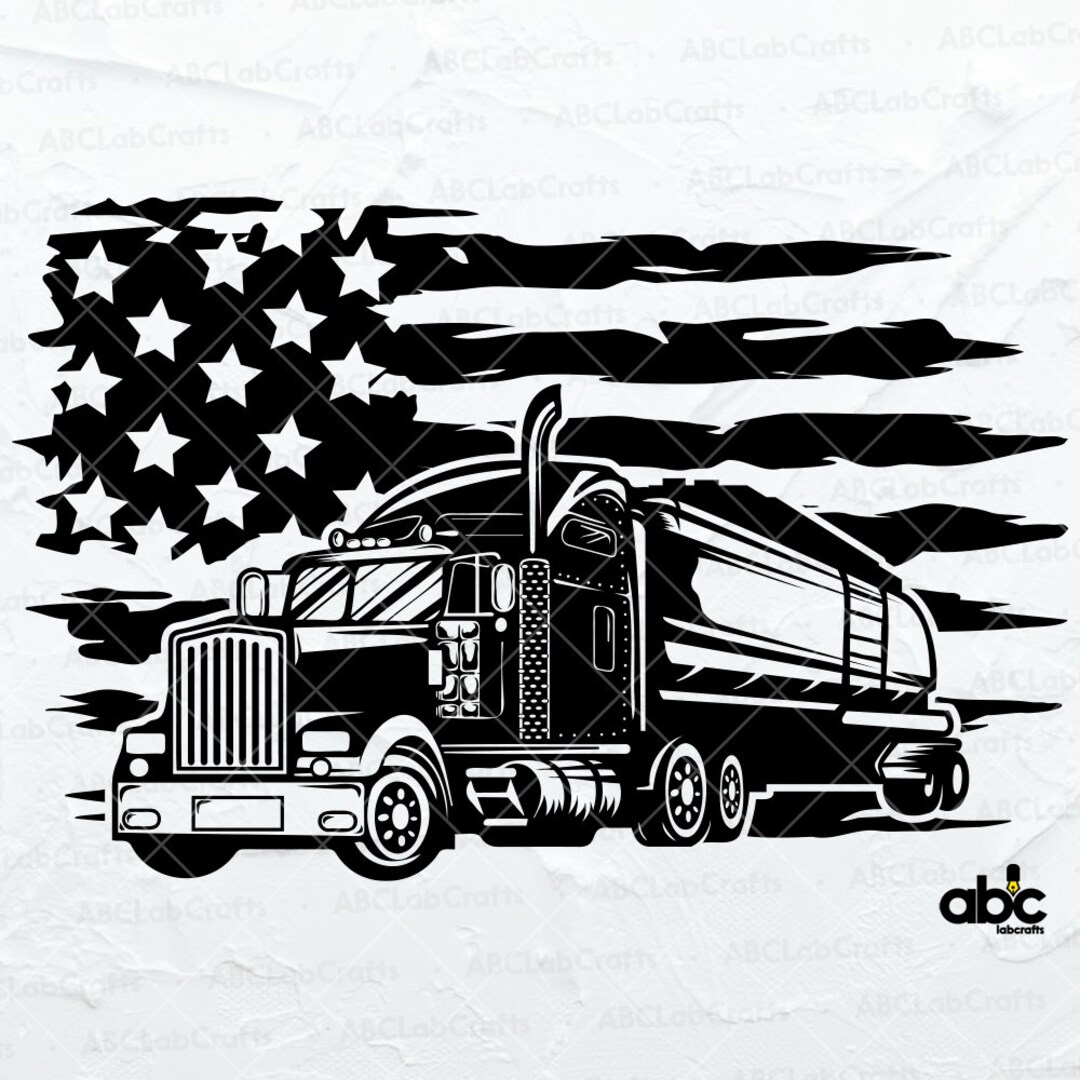 US Oil Tanker Svg File | Tanker Truck Svg | Truck Driver Dad Png ...