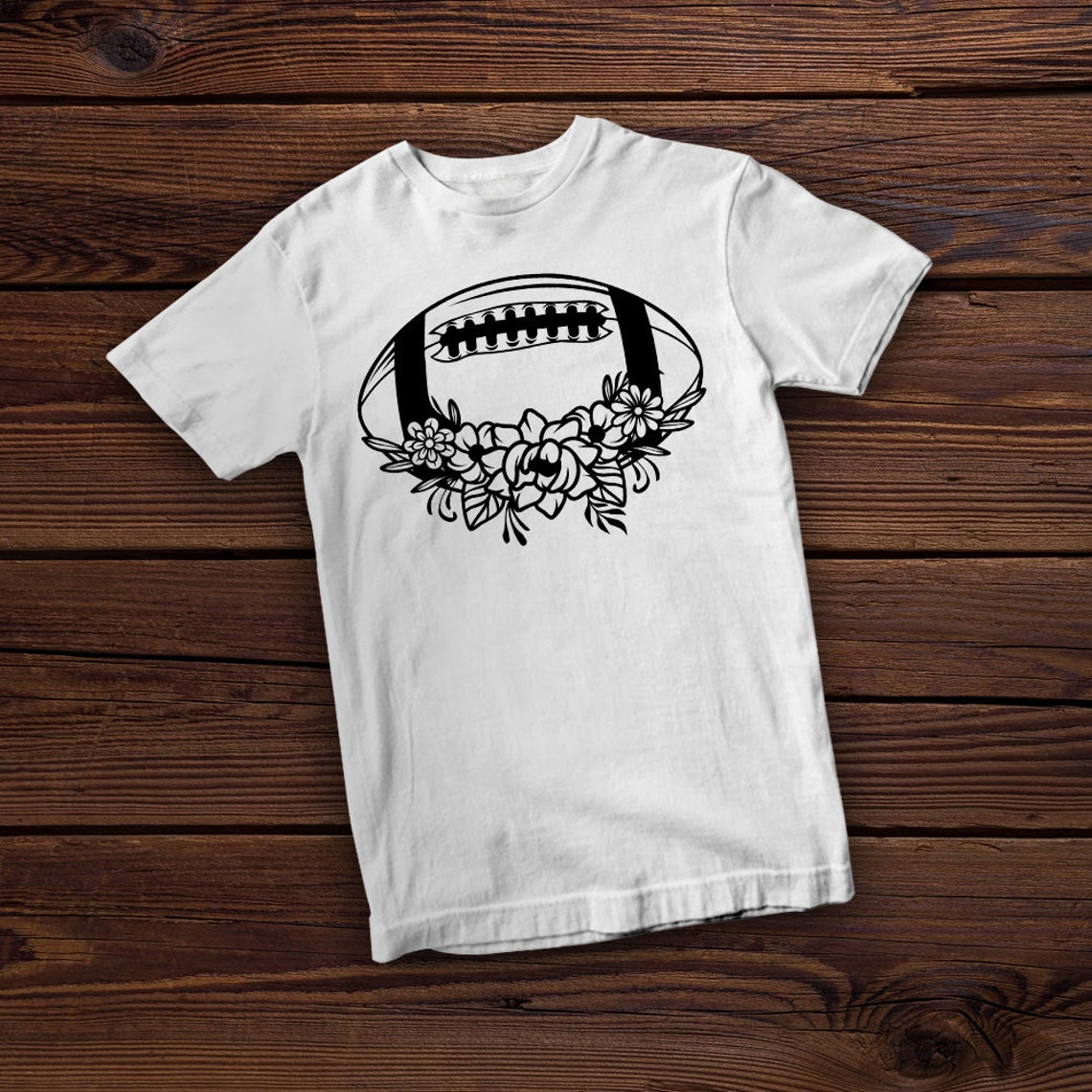 Floral Football Svg File Football Svg Floral Pigskin Ball - Etsy