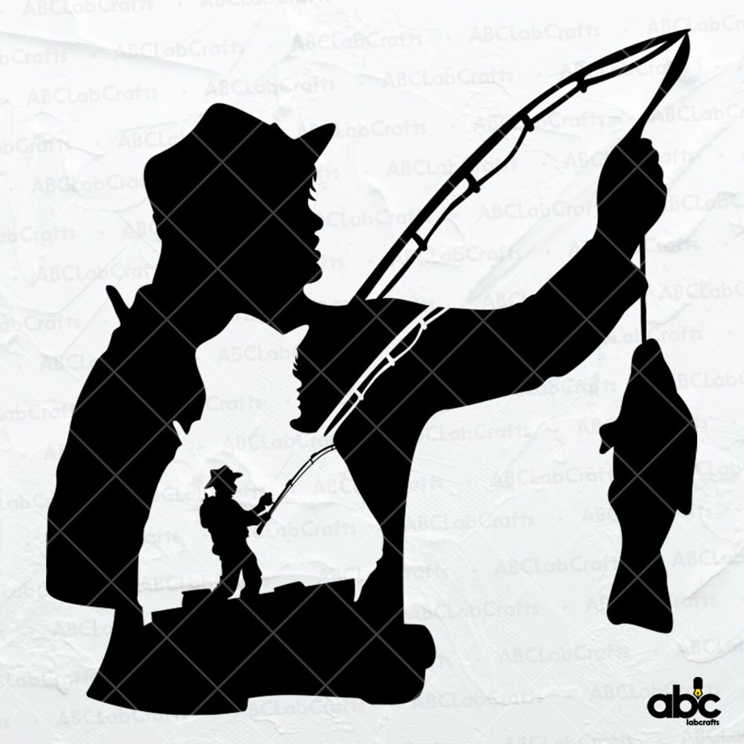 Fishing Scene Svg File | Angling Dad Shirt Png | Angler Cut File ...