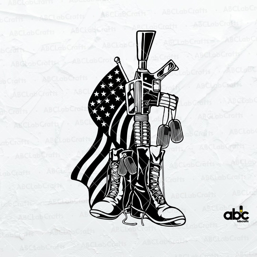 Fallen Soldier Tribute Svg File | Veteran Soldier Svg | US Army Svg ...