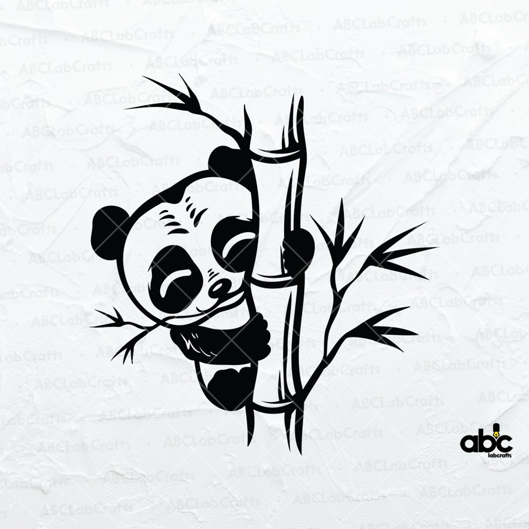 Cute Panda Peeking Svg File | Panda Clipart | Peeking Animal Svg ...