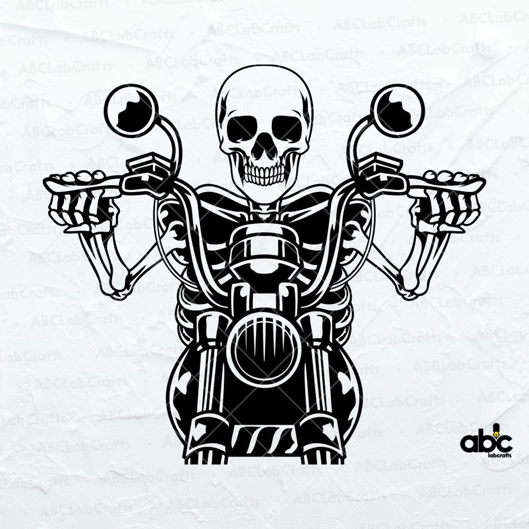 Skeleton Life Behind Bars Svg File | Motorcycle Svg | Biker Svg | Biker ...
