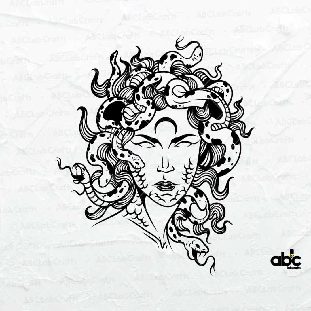 Medusa Svg File | Gorgona Svg | Medusa Mythological Creature | Woman ...
