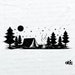 Tent in Forest Svg File | Camping Svg | Hiking Svg | Tent Silhouette ...