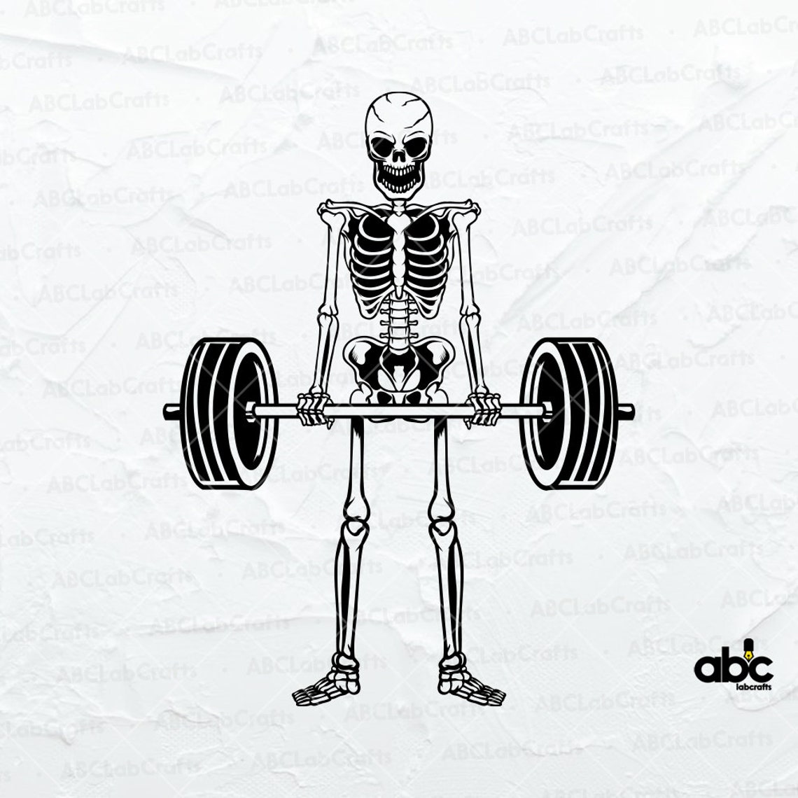 Skeleton Deadlift Svg File Skeleton Weightlifting Svg - Etsy