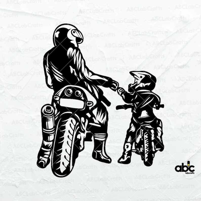 Dad and Two Sons Biker Svg File Like Father Like Son Svg - Etsy