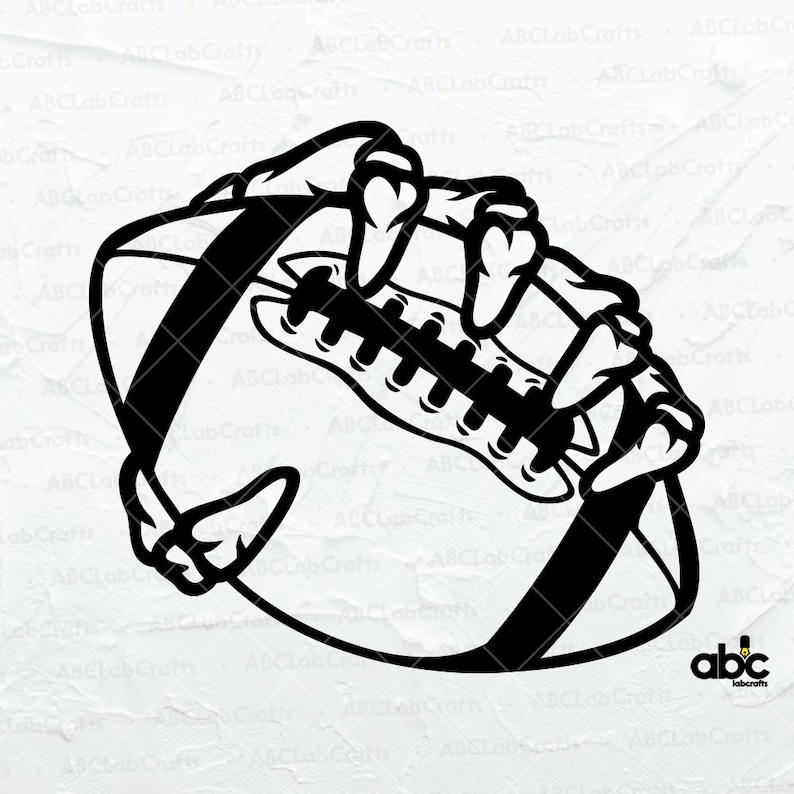 Football Skeleton Hand Svg File Football Clipart Football - Etsy