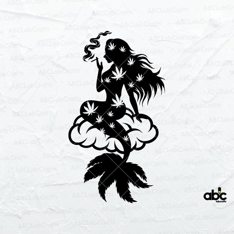 Smoking Mermaid Svg - Etsy