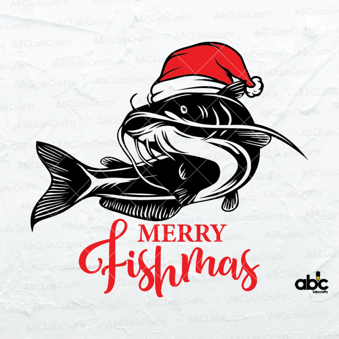 Merry Fishmas Svg File Funny Christmas Svg Catfish Svg - Etsy