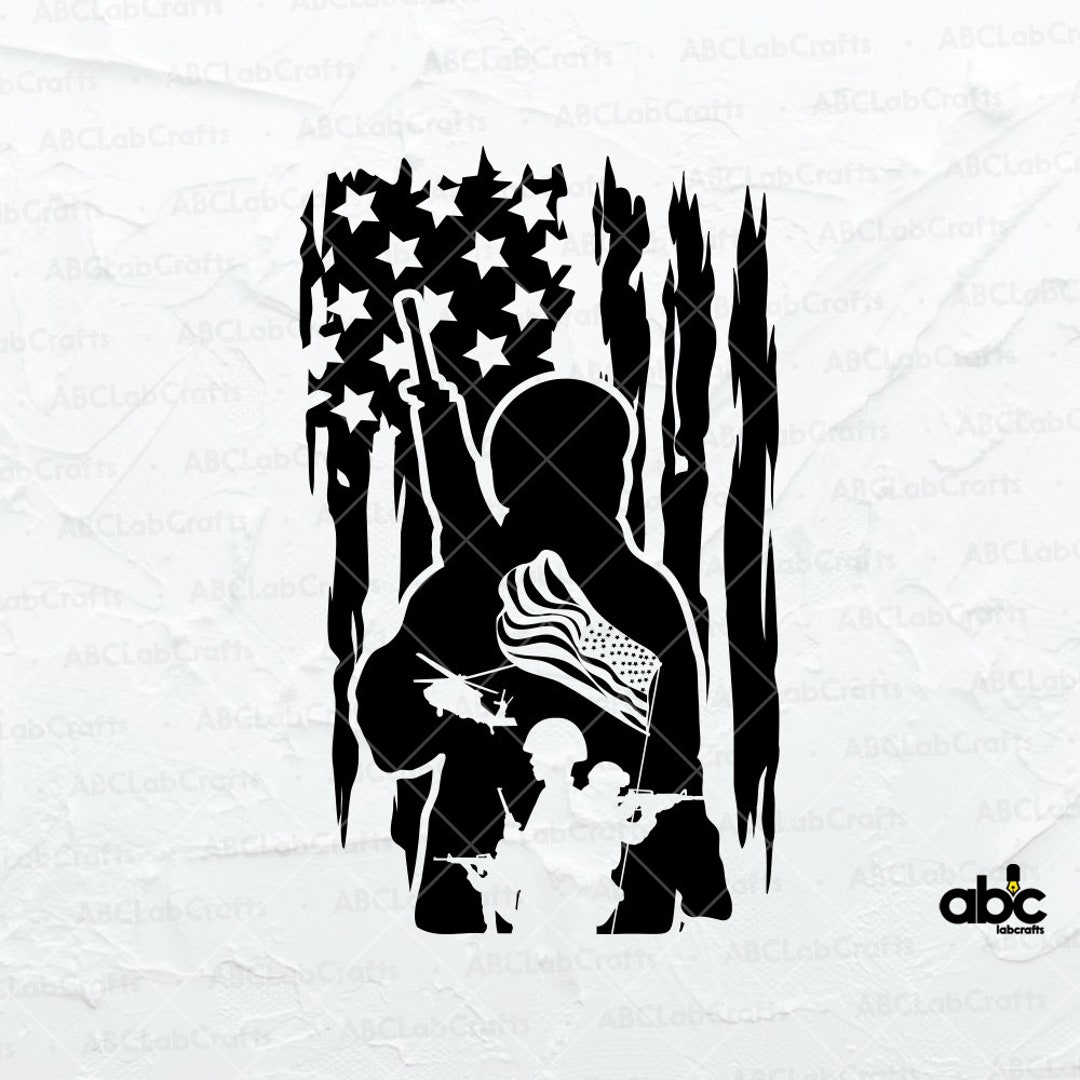 Veteran Soldier Svg File | US Flag Svg | Military Png | Soldier Cut ...