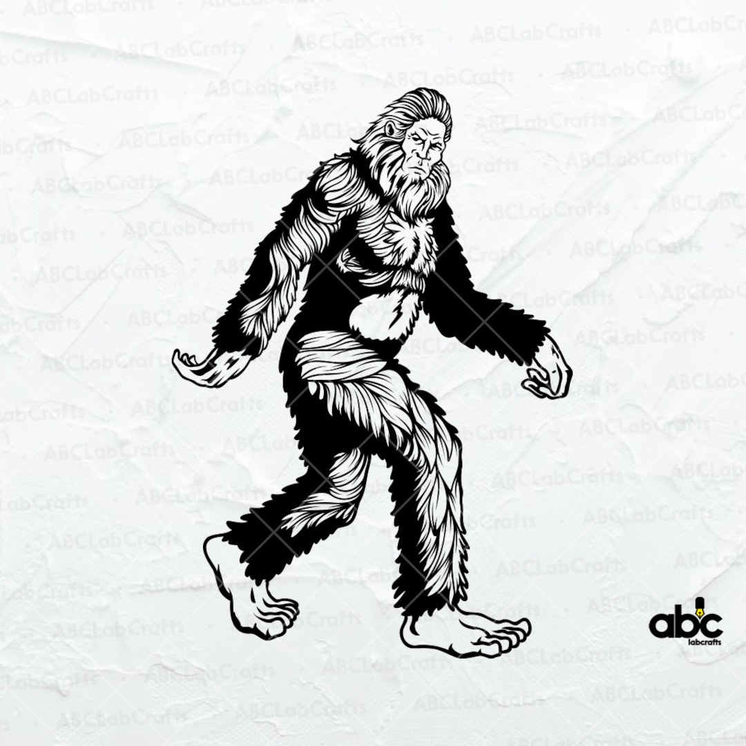 Bigfoot Svg File | Big Foot Cut Files | Yeti Svg | Sasquatch Clip Art ...
