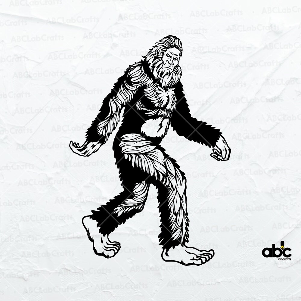 Bigfoot Svg File | Big Foot Cut Files | Yeti Svg | Sasquatch Clip Art ...