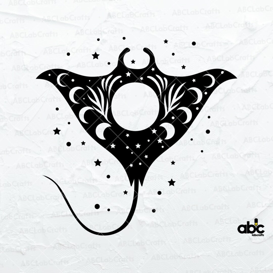Celestial Manta Ray Svg File | Sea Rays Svg | Fish Svg | Stingray Svg ...