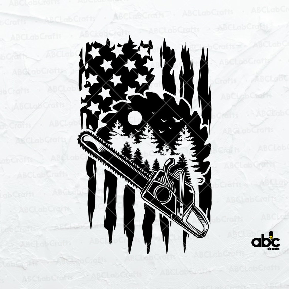 USA Wood Saw Blade Svg File | Wood Saw Blade With Trees | Lumberjack ...