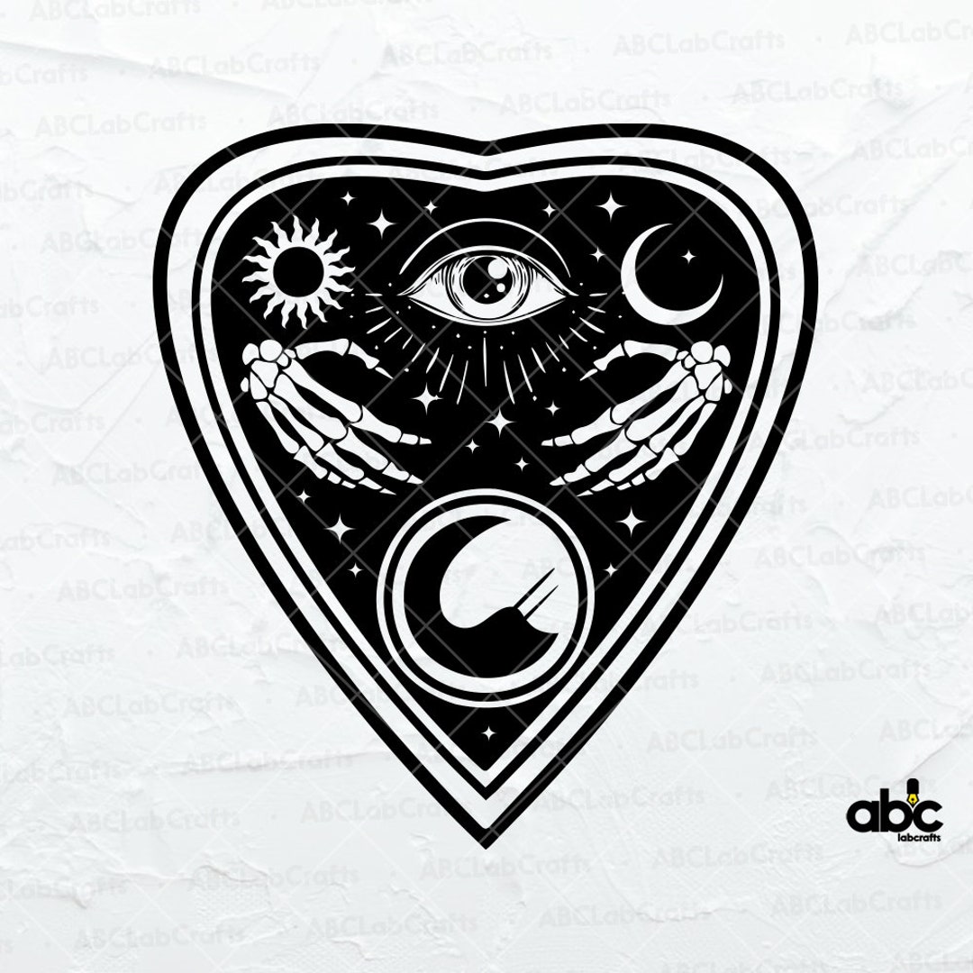 Ouija Planchette Svg File Dead Spirit Game Svg Halloween Svg Ouija ...