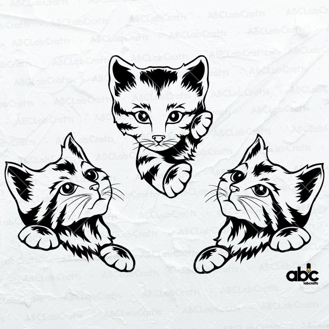 Cute Cat Svg File | Peeking Cat Svg | Cat Clipart | Funny Cat Svg ...