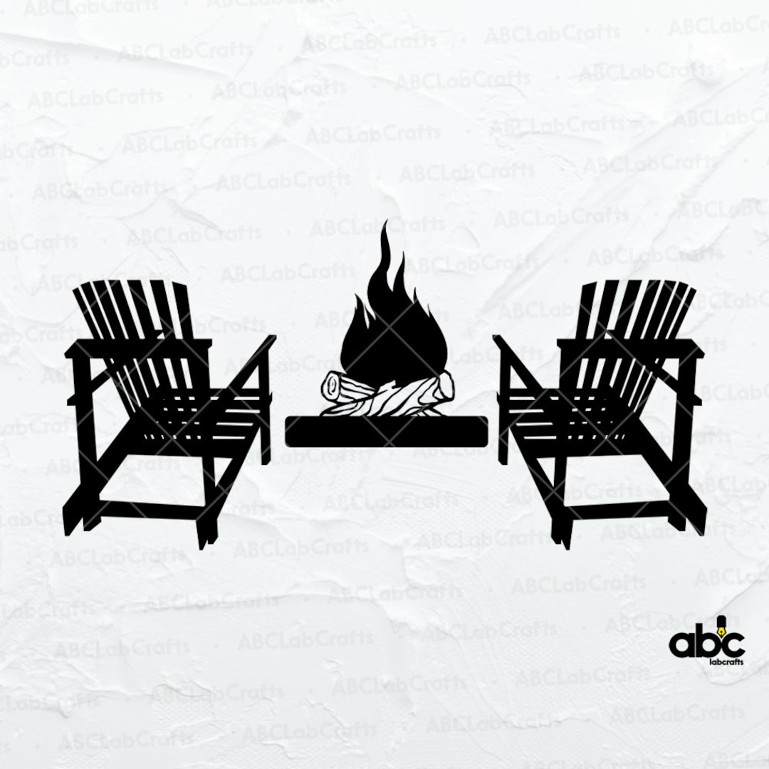 Campfire Svg File | Adirondack Chairs Svg | Backyard Outdoor Svg ...