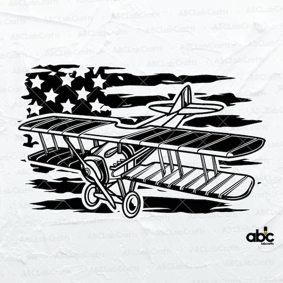 US Biplane Svg File Biplane Svg Fly Svg Propeller Plane | Etsy Australia