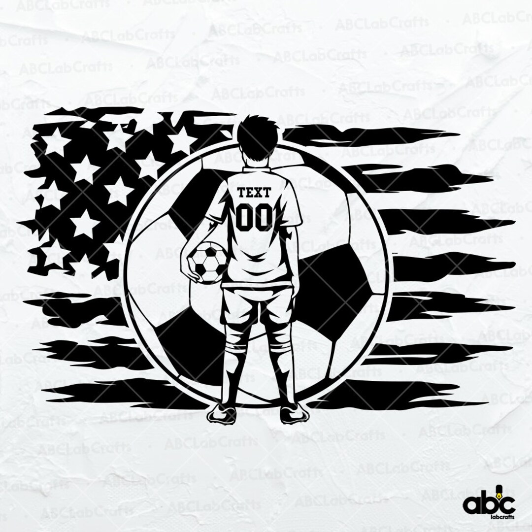 US Soccer Kid Player Svg File | Personalized Soccer | Soccer Clipart ...
