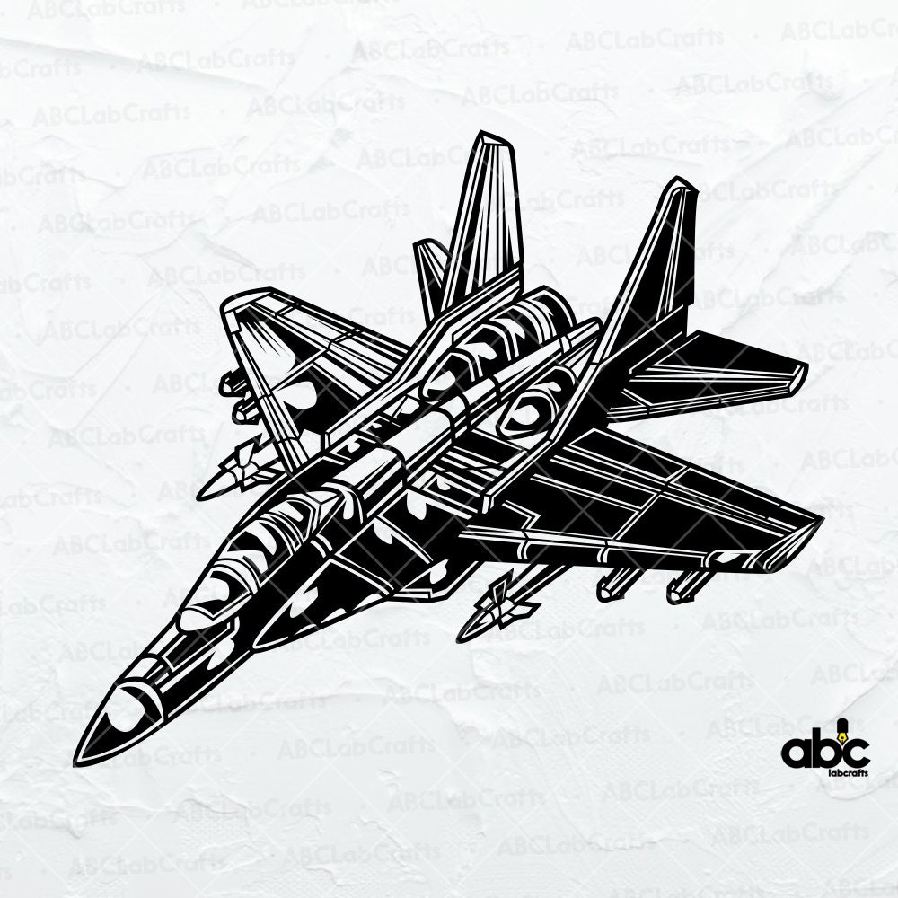Fighter Jet Svg File Combat Plane Svg Falcon Carrier Svg - Etsy