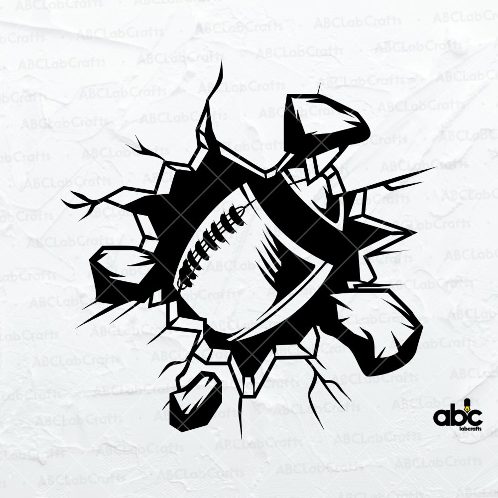 Smashing Wall Foot Ball Svg File | Football Svg | Touchdown Season Svg ...