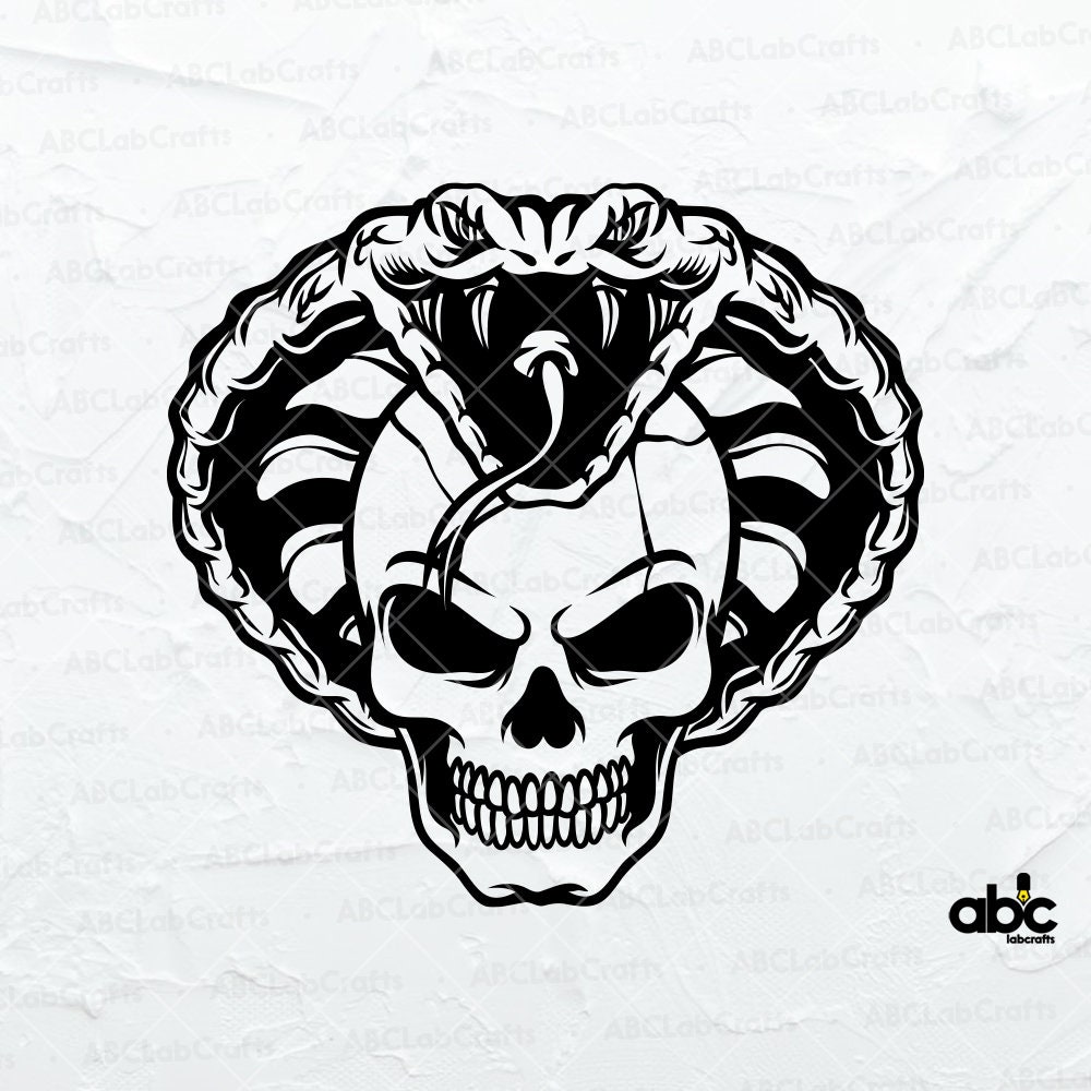 Skull Snake Svg File Skull Snake Clipart Skull Snake | Etsy Canada