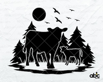 Cow Farm Svg File | US Cow Svg | Farmer Svg | Farm Animal Svg | Cow Png ...