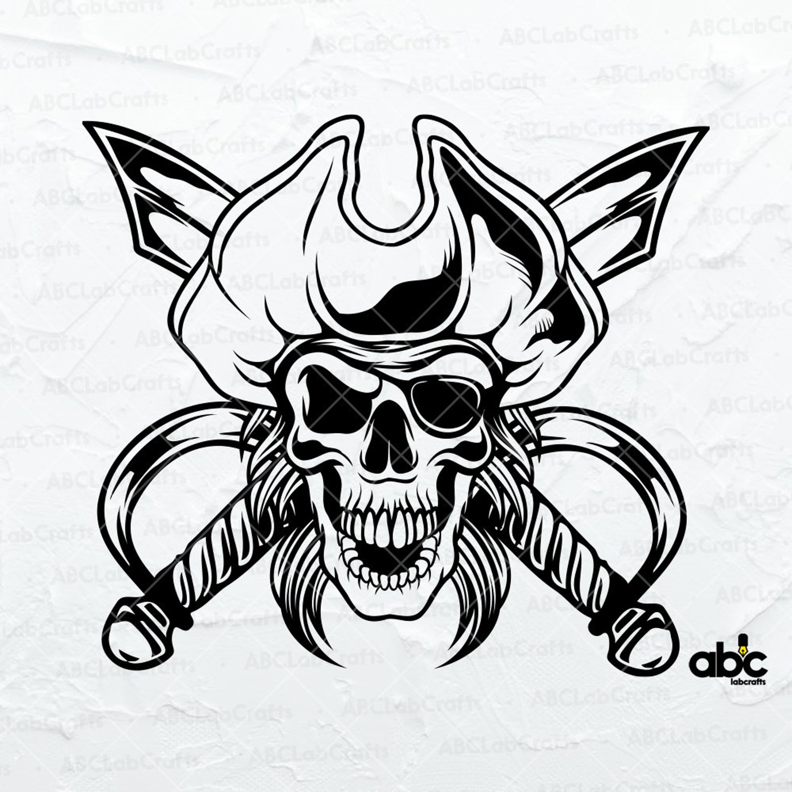 Pirate Skull Svg File Pirate Cut Files for Silhouette - Etsy