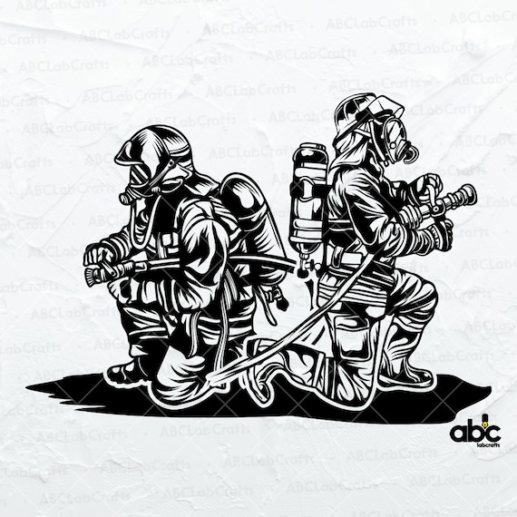 Fire Fighter Svg File Fireman Svg Rescue Svg Fire - Etsy