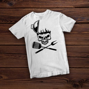 Grill Skull Svg File | Skull Svg | Grill Master Svg| Grilling Svg| BBQ ...