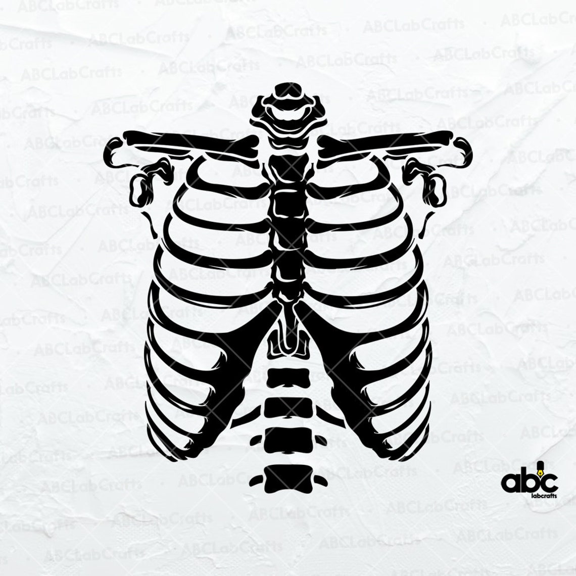 Skeleton Rib Cage Svg File Skeleton Bones Svg Skeleton - Etsy